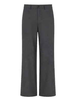 SOCIETE ANONYME Wide-leg Wool Trousers - Grey