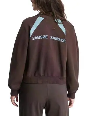 SAMSOE SAMSOE Savala Logo-Knit Bomber Jacket