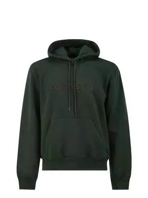 Carhartt Work In Progress Hooded Sweatshirt With Embroidered Logo - Green