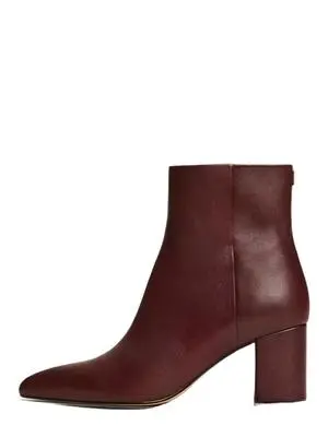 TWINSET Leather Ankle Boots - Red