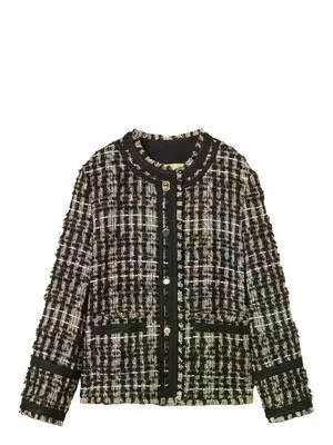 TWINSET Bouclé Jacket With Jewel Buttons - Black