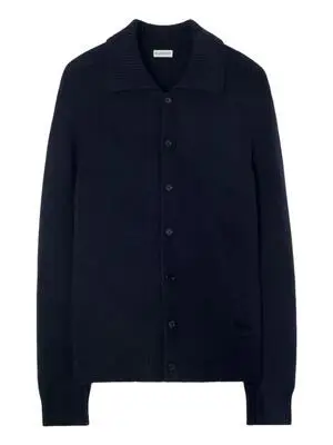 Burberry Cashmere Cardigan With Knight Motif - Blue