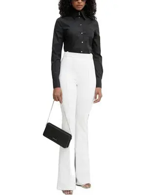 Karl Lagerfeld Logo-embroidered Chest-pocket Shirt - Black