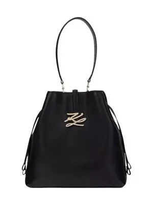 KARL LAGERFELD Karl Lagerfeld Medium K/Autograph Drop Bucket Bag