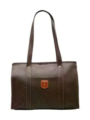 Celine Macadam Coated Canvas Tote Bag - Brown
