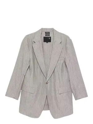 R13 Pinstripe Pattern Blazer - Grey