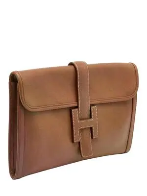 HERMÈS 1997 29 Jige Leather Clutch Bag