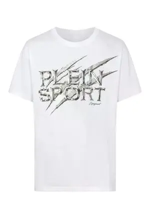 PLEIN SPORT Logo-print Crew-neck T-shirt - White