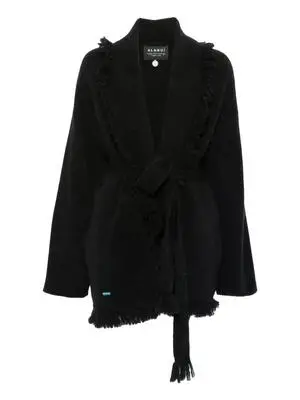 Alanui Fringe-trim Belted Cardigan - Black