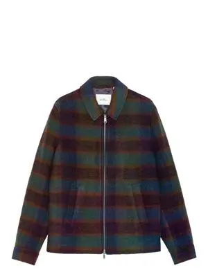 LES DEUX Les Deux Checked Zip-Up Jacket
