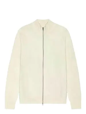 LES DEUX Ribbed Zip-up Jacket - White