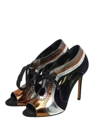 Etro Brogue Ribbon-tie Pumps - Black
