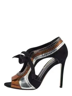 Etro Brogue Ribbon-tie Pumps - Black