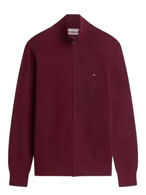 Tommy Hilfiger Embroidered Zip-up Cardigan - Red