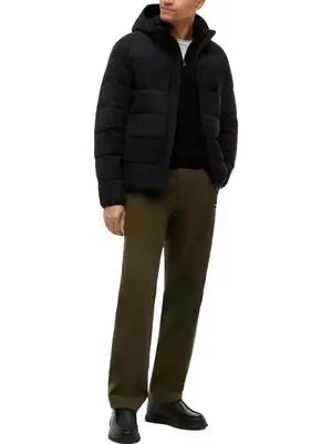 Tommy Hilfiger Padded Logo Hooded Jacket - Black