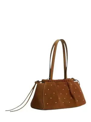 TOMMY HILFIGER Studded Ruched Tote Bag