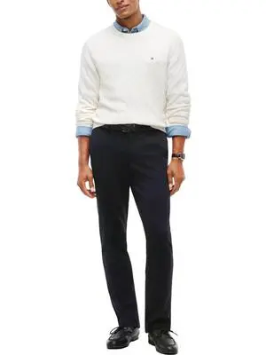 Tommy Hilfiger Logo Plaque Slim-fit Trousers - Blue