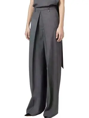 Giuseppe Di Morabito Wrap Detail Wide-leg Trousers - Grey