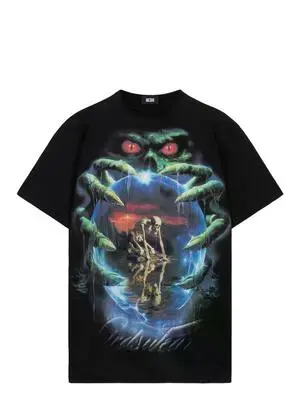 Gcds Graphic-print T-shirt - Black