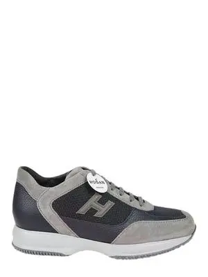 Hogan Interactive Sneakers With Logo Detail - Grey