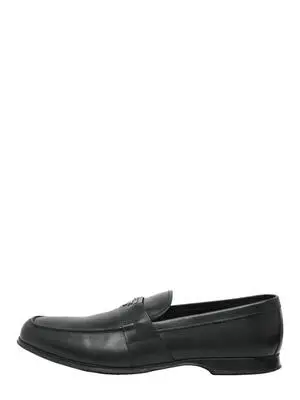 PRADA Prada Logo-Embellished Leather Loafers
