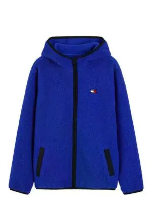 Tommy Hilfiger Borg-fleece Logo Patch Jacket - Blue