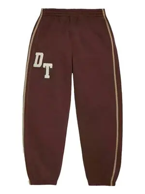 DENIM TEARS Chenille-embroidered Track Pants - Brown