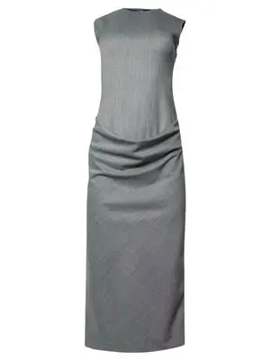 Burc Akyol Caryatid Wool Maxi Dress - Grey