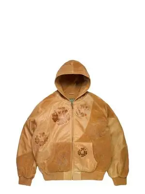 DENIM TEARS Patchwork Wreath Hoodie - Brown