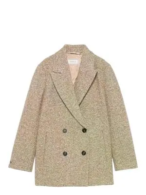 Peserico Double-breasted Tweed Blazer - Neutrals