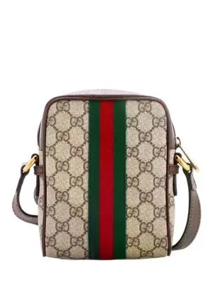 Gucci Ophidia Gg Coated Canvas Mini Messenger Bag - Brown