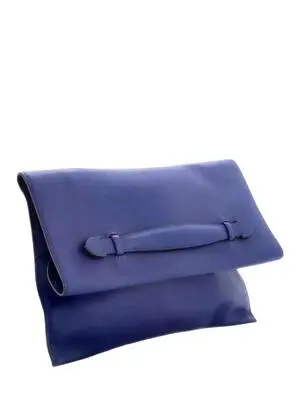 Hermès Hermès Pliplat Clutch Bag In Swift Leather Blue