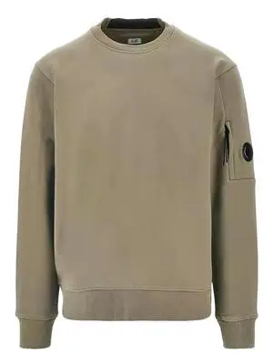 C.P. COMPANY Lens Detail Crew Neck Sweater - Green