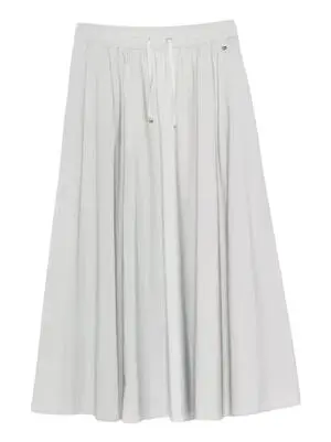 Herno Drawstring Flared Midi Skirt - Grey