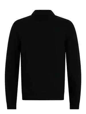 SLOWEAR High-neck Fine-knit Sweater - Black