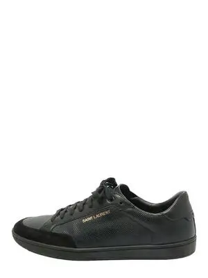 Saint Laurent Court Classic Perforated Sneakers - Black