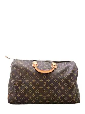 LOUIS VUITTON Speedy 40 Monogram Canvas Satchel - Brown