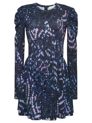 Cara Cara Cara Cara Moonrise Puff-Sleeve Mini Dress Blue