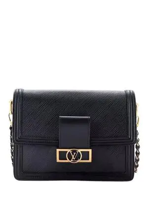 LOUIS VUITTON Dauphine Epi Leather Mm Shoulder Bag - Black