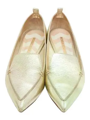 NICHOLAS KIRKWOOD Nicholas Kirkwood Beya Pointed-Toe Loafers Gold