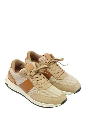 TOD'S Tod's Vintage Mesh Panelled Lace-Up Sneakers Neutrals