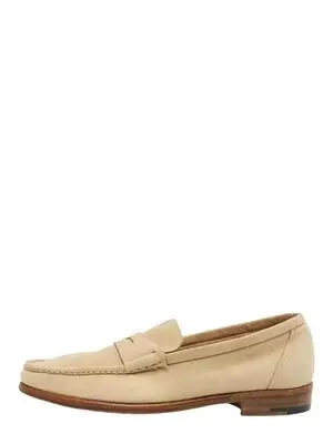 LANVIN Nubuck Leather Loafers - Neutrals
