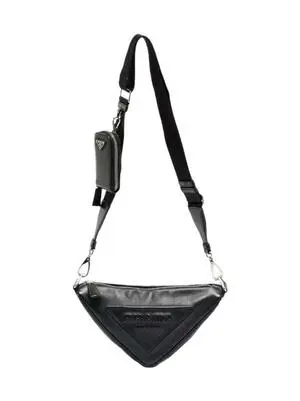 PRADA Triangle Leather Shoulder Bag