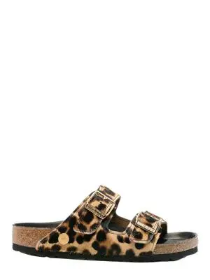 BIRKENSTOCK Arizona Leopard Print Sandals - Brown