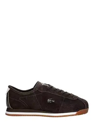 Lacoste Lacoste Suede Logo-Patch Sneakers Brown