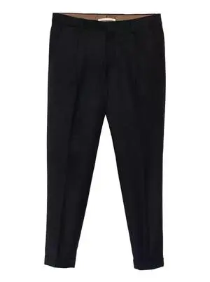 BRIGLIA 1949 Pressed Crease Turn-up Trousers - Blue