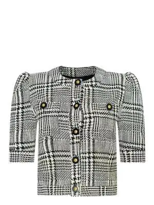 L'AGENCE L'Agence Allegra Glen Plaid Cropped Jacket