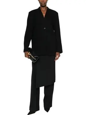 LE SULLY STUDIO Single-breasted Collarless Coat - Black