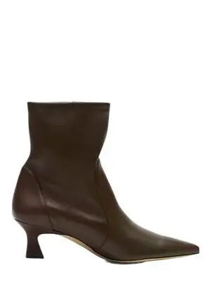 STUART WEITZMAN Vinnie Sculptural Heel Ankle Boots - Brown