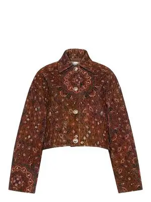 Cara Cara Cara Cara Alejandro Paisley-Print Quilted Jacket Brown